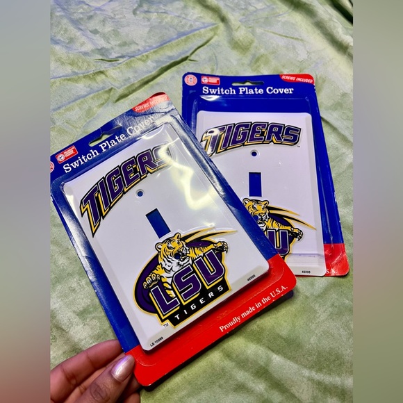 Other | Set Of 2 Lsu Tigers Switch Plate Covers | Poshmark